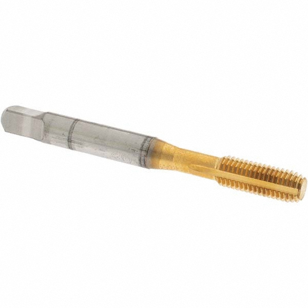 OSG - Thread Forming Tap: 1/4-28 UNF, Modified Bottoming Chamfer, Cobalt, TiN Finish | MSC Direct