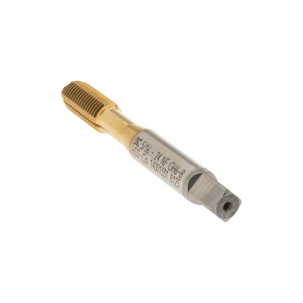 OSG - Thread Forming Tap: 5/16-24 UNF, Modified Bottoming Chamfer, Cobalt, TiN Finish | MSC Direct