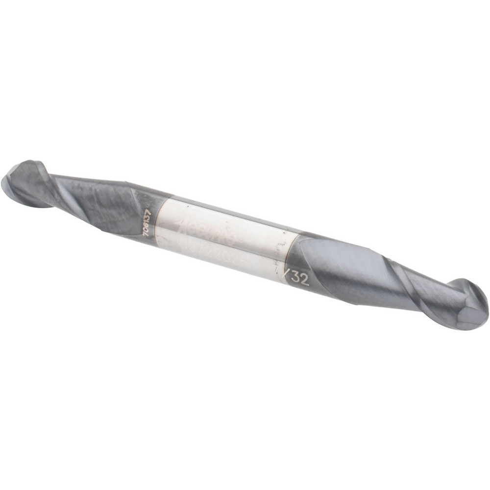 Titan USA - Ball End Mill: 7/32" Dia, 7/16" LOC, 2 Flute, Solid Carbide ...