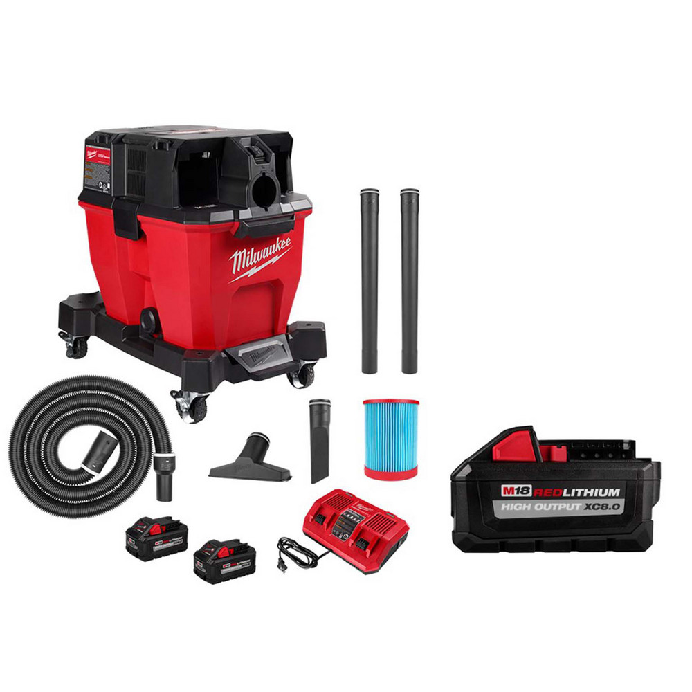 Milwaukee Tool - Wet/Dry Vacuum: Battery, 9.0 gal, 4.2 hp | MSC Direct
