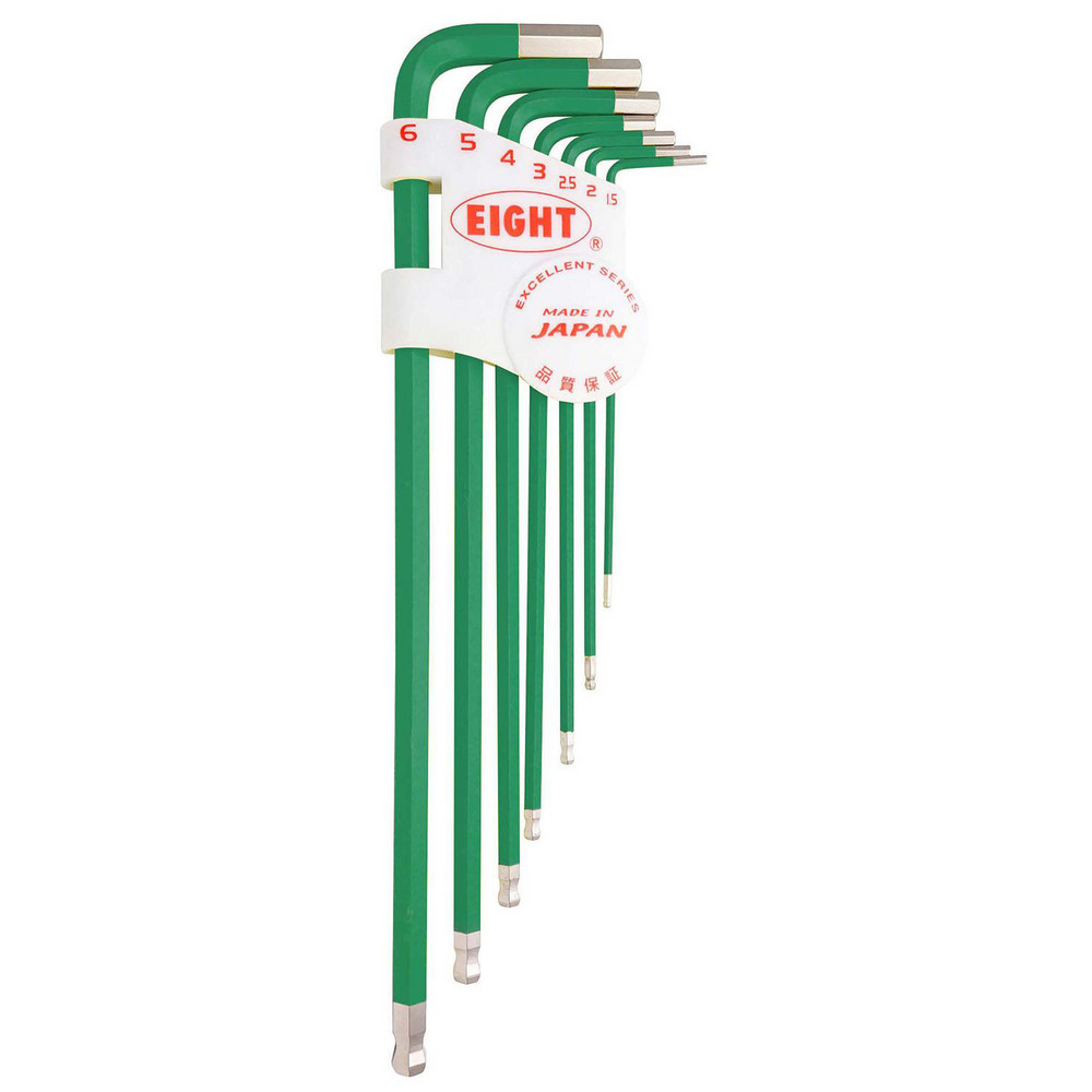 Eight Tool - Hex Key Sets: Ball End: Yes; Handle Type: L-Handle, Color ...