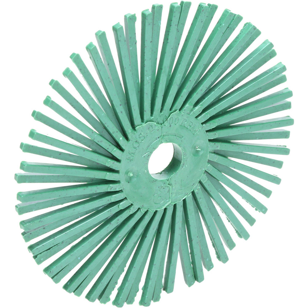 3M - Radial Bristle Brush: Plain Arbor Connection, 3/8" Arbor Hole ...