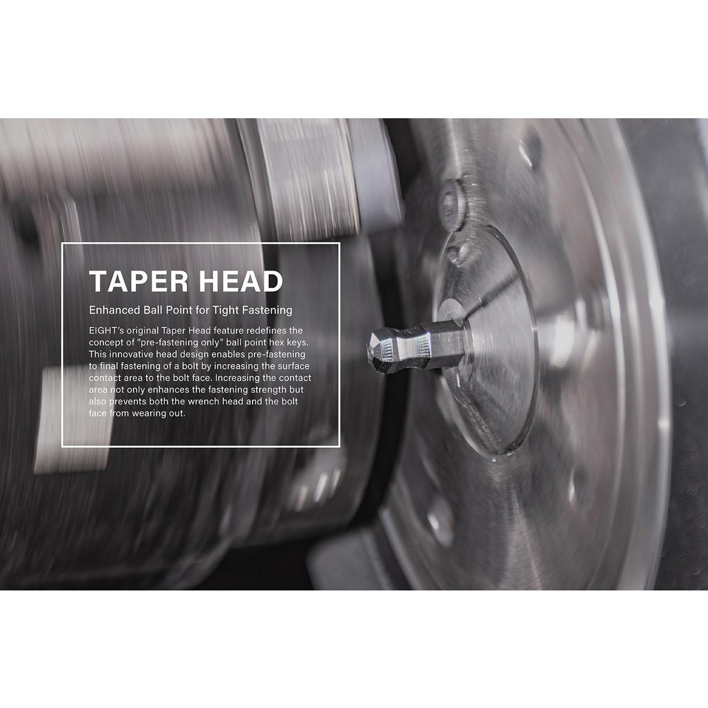 Eight Tool - L-Handle Hex Key: 8.00 mm, Ball End, Extra Long Arm | MSC ...