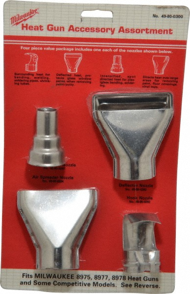 Milwaukee Tool - 4 Piece Heat Gun Accessory Set - 09967837 - MSC ...