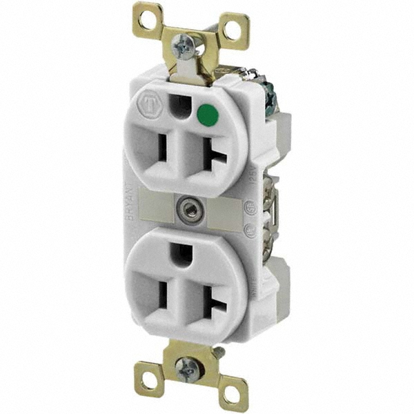 Bryant Electric - Straight Blade Duplex Receptacle: NEMA 5-20R, 20 Amps ...