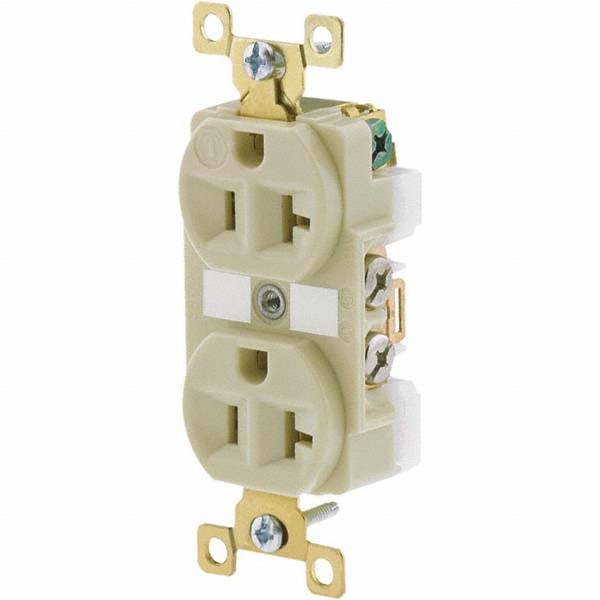 Bryant Electric - Straight Blade Duplex Receptacle: NEMA 5-20R, 20 Amps ...