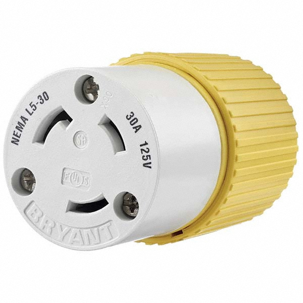 Bryant Electric - Locking Inlet: Connector, Industrial, L5-30R, 125V ...