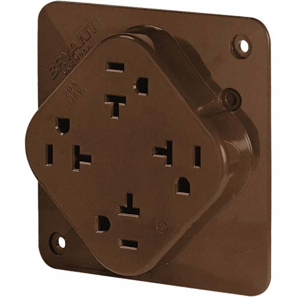 Bryant Electric - Straight Blade Fourplex Receptacle: NEMA 5-20R, 20 ...