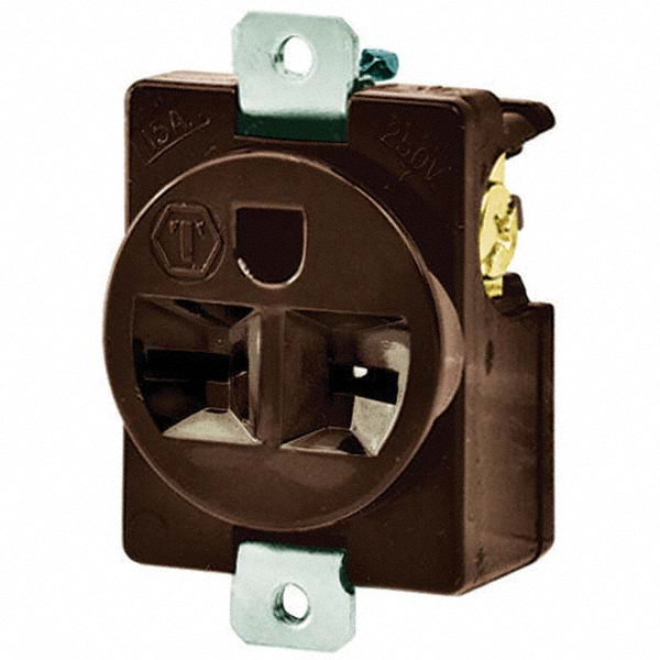 Bryant Electric - Straight Blade Single Receptacle: NEMA 6-15R, 15 Amps ...