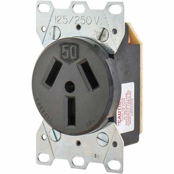 Bryant Electric - Straight Blade Single Receptacle: NEMA 10-50R, 50 ...