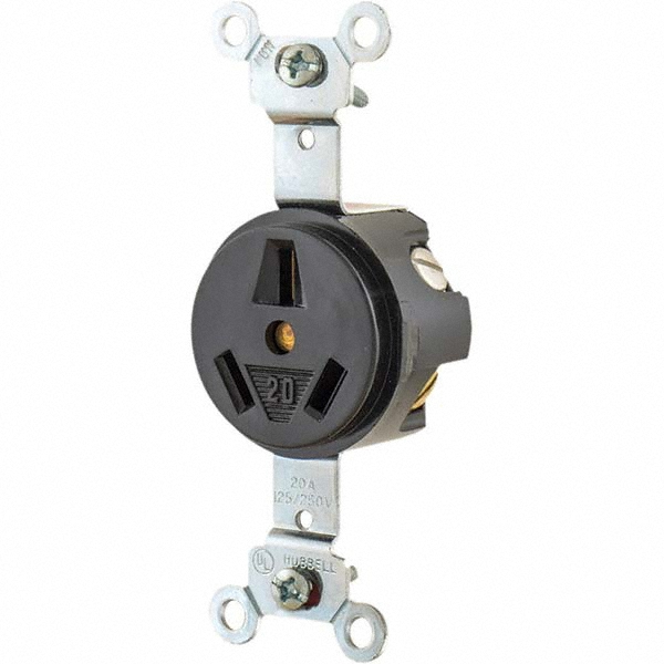 Bryant Electric - Straight Blade Single Receptacle: NEMA 10-20R, 20 ...