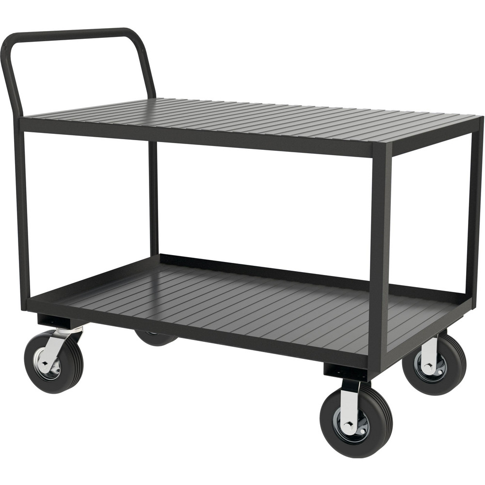 Durham - Instrument Utility Cart: 51" Long, 30-1/4" Wide, Steel, Gray ...