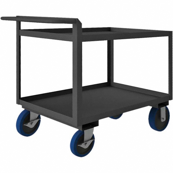 Durham - Shelf Utility Cart: 42-1/4" Long, 24-1/4" Wide, Steel, 3600 lb ...
