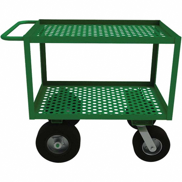 Durham - Garden Utility Cart: 42-1/4" Long, 24-1/4" Wide, Steel, Green ...