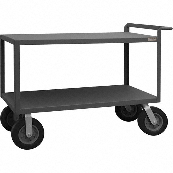 Durham - Service Utility Cart: 54-1/4" Long, 30-1/4" Wide, Steel, Gray ...