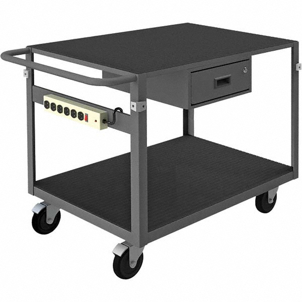 Durham - Instrument Utility Cart: 31" Long, 25-1/8" Wide, Steel, 1000 ...