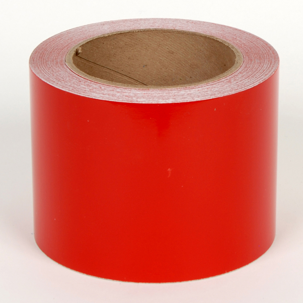 Cobra Systems - Vinyl Tape: 4" x 75', Red | MSC Direct