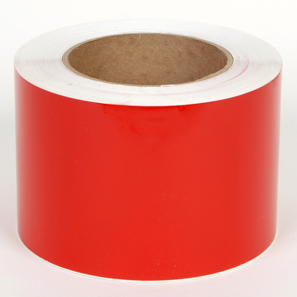 Cobra Systems - Vinyl Tape: 4" x 150', Red | MSC Direct
