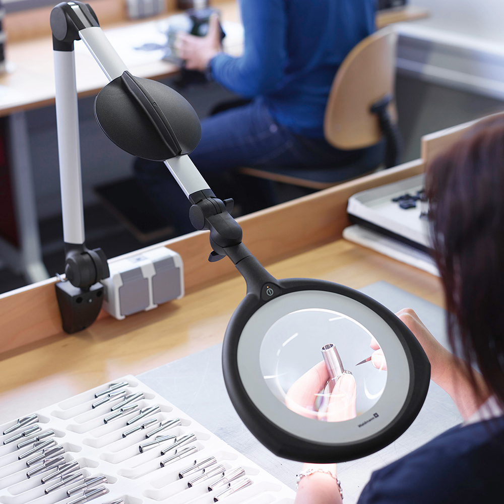 Waldmann Lighting - Task Light: LED, 30.9" Reach, Articulated Arm ...