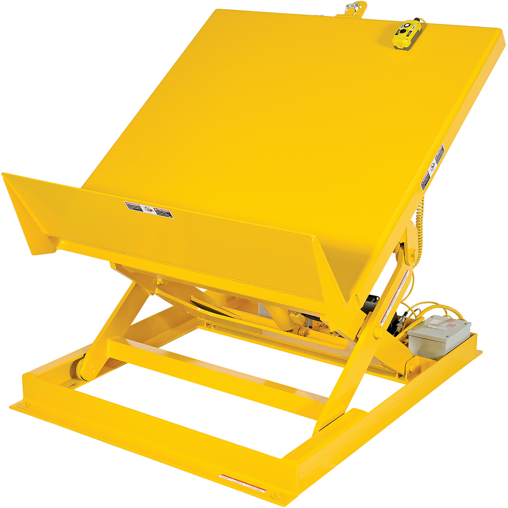 Vestil - Lift & Tilt Workstation Table: 2,000 lb Capacity, 44 ° Tilt ...