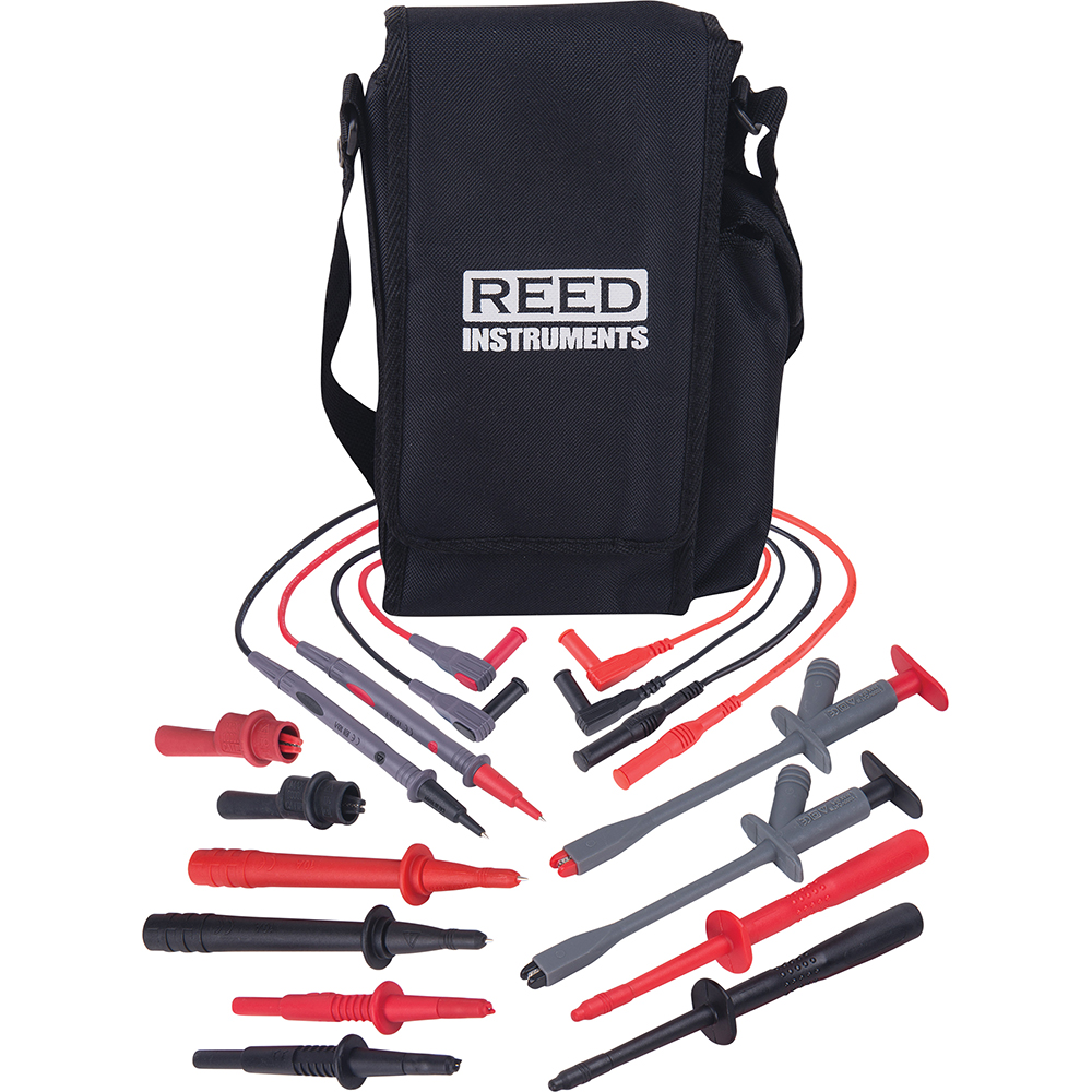 REED Instruments - Test Leads Set: Use with Electrical Test Equipment ...