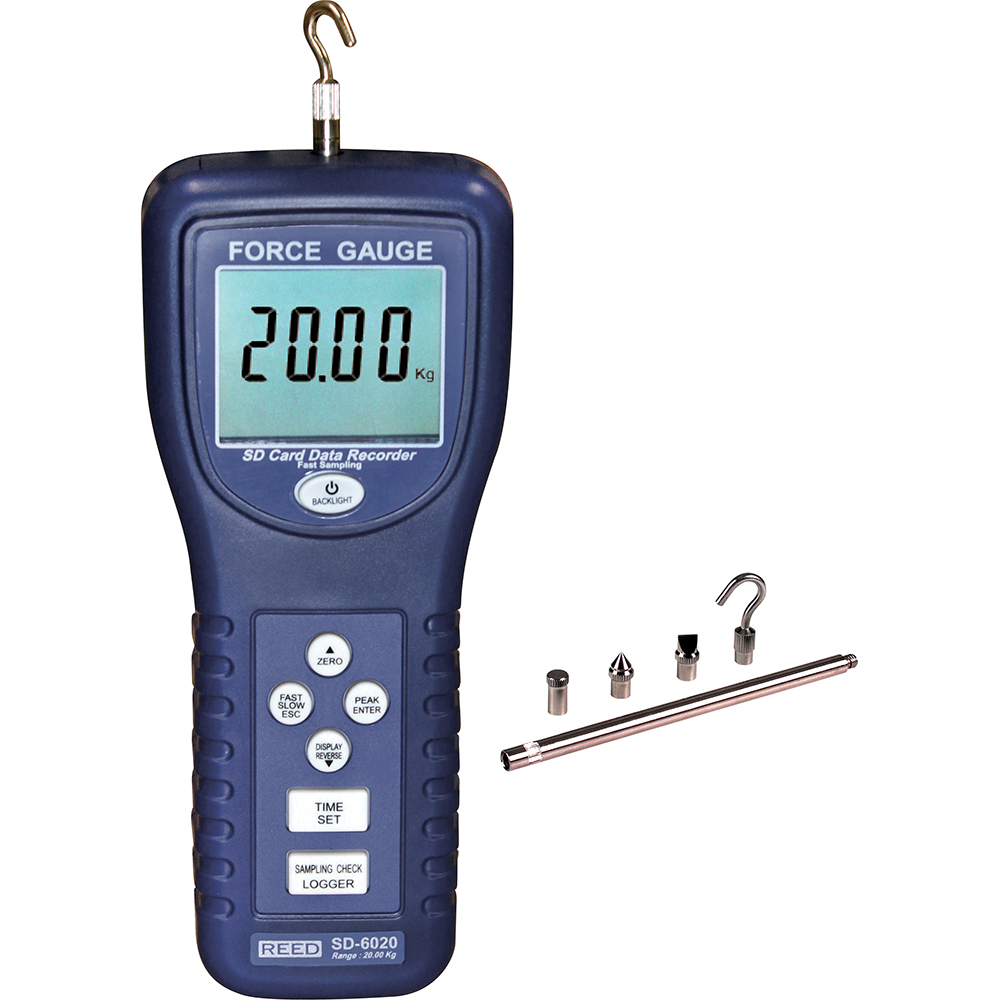 REED Instruments - Digital Force Gage: 44.1 lb Capacity, 0.01 lb ...