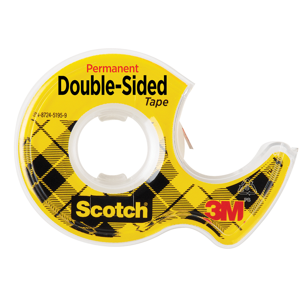 3M - Transparent Double-Sided Acetate Tape: 1/2" Wide, 450 yd Long, 3 ...