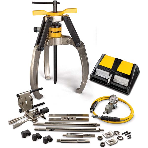 Enerpac - 24 Ton, 6-1/2 to 6-1/2" Spread, Hydraulic Puller Set | MSC Direct