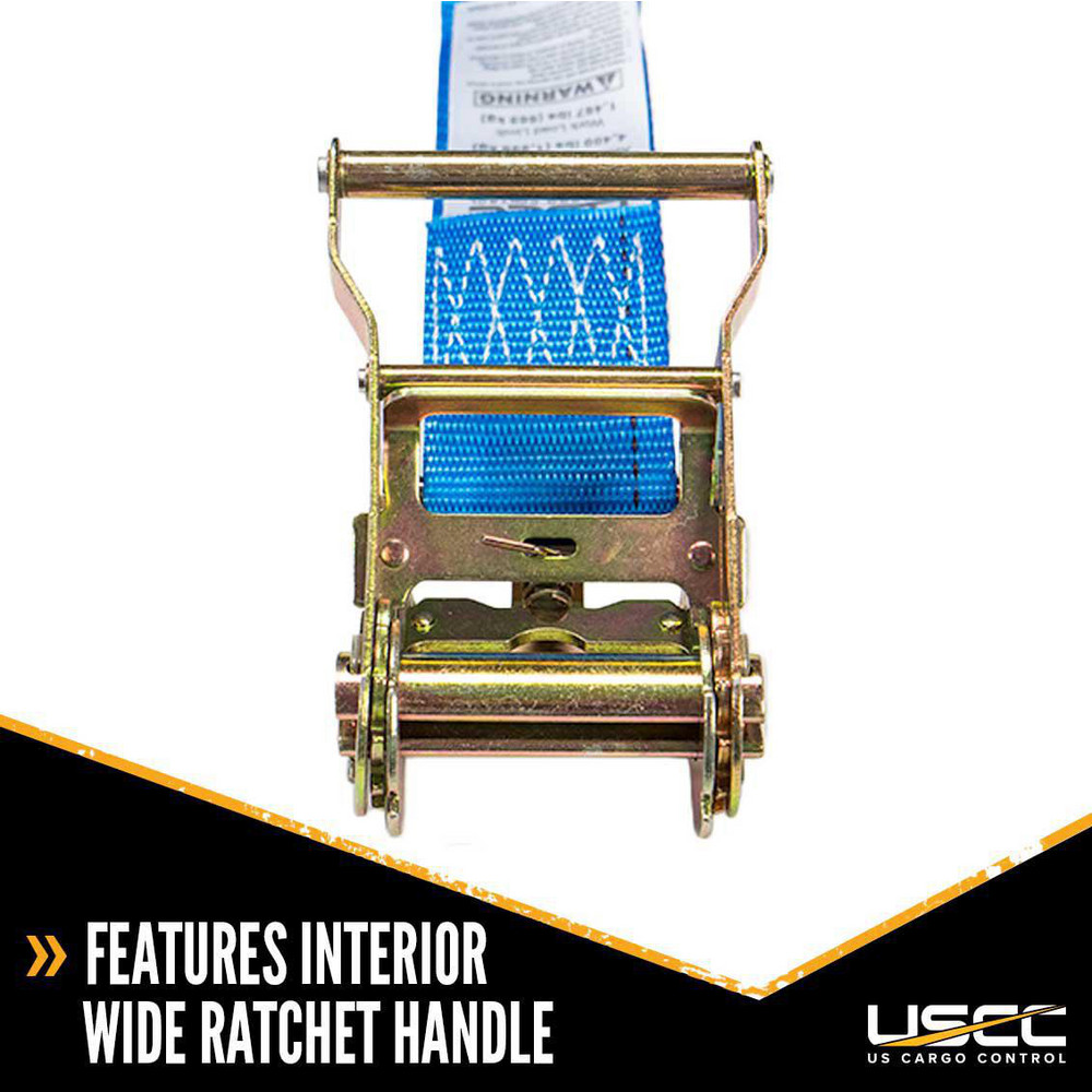 US Cargo Control - Polyester Ratchet Strap Tie Down: 15' Long, 2" Wide ...