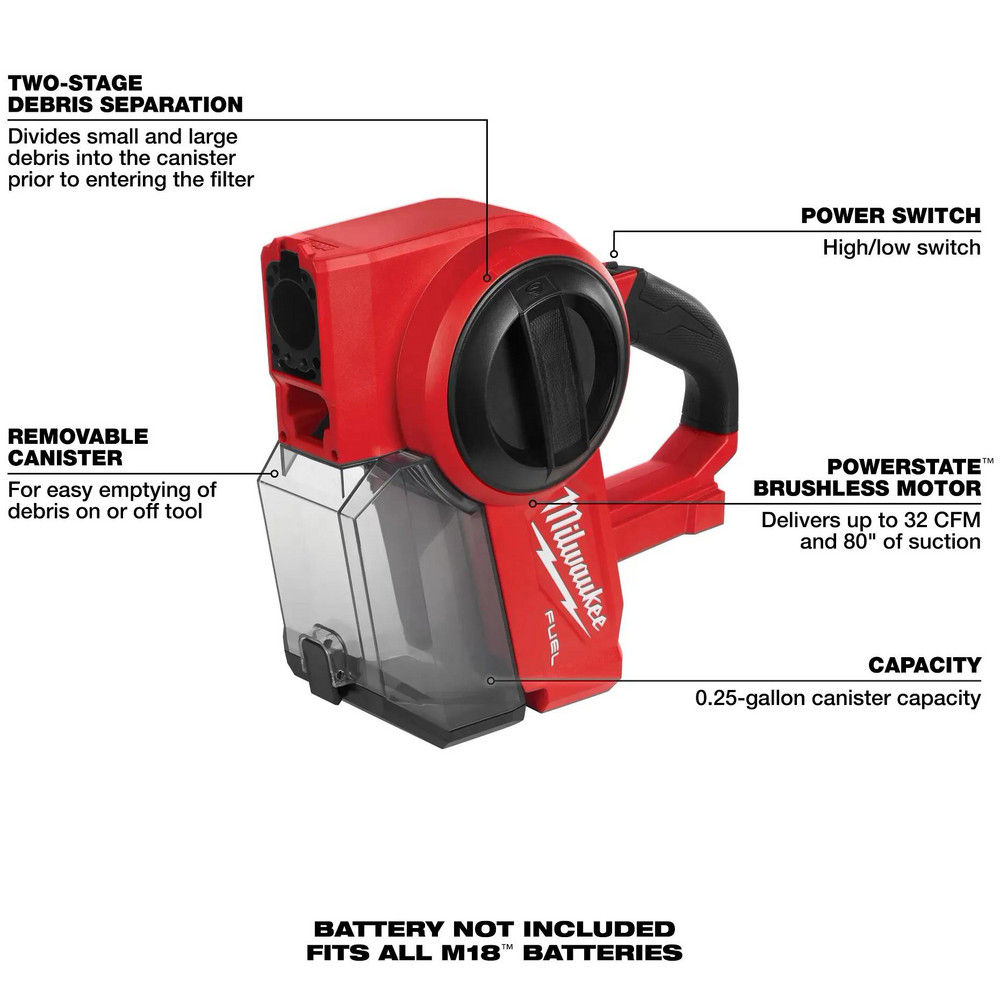 Milwaukee Tool - Compact Vacuum | MSC Direct