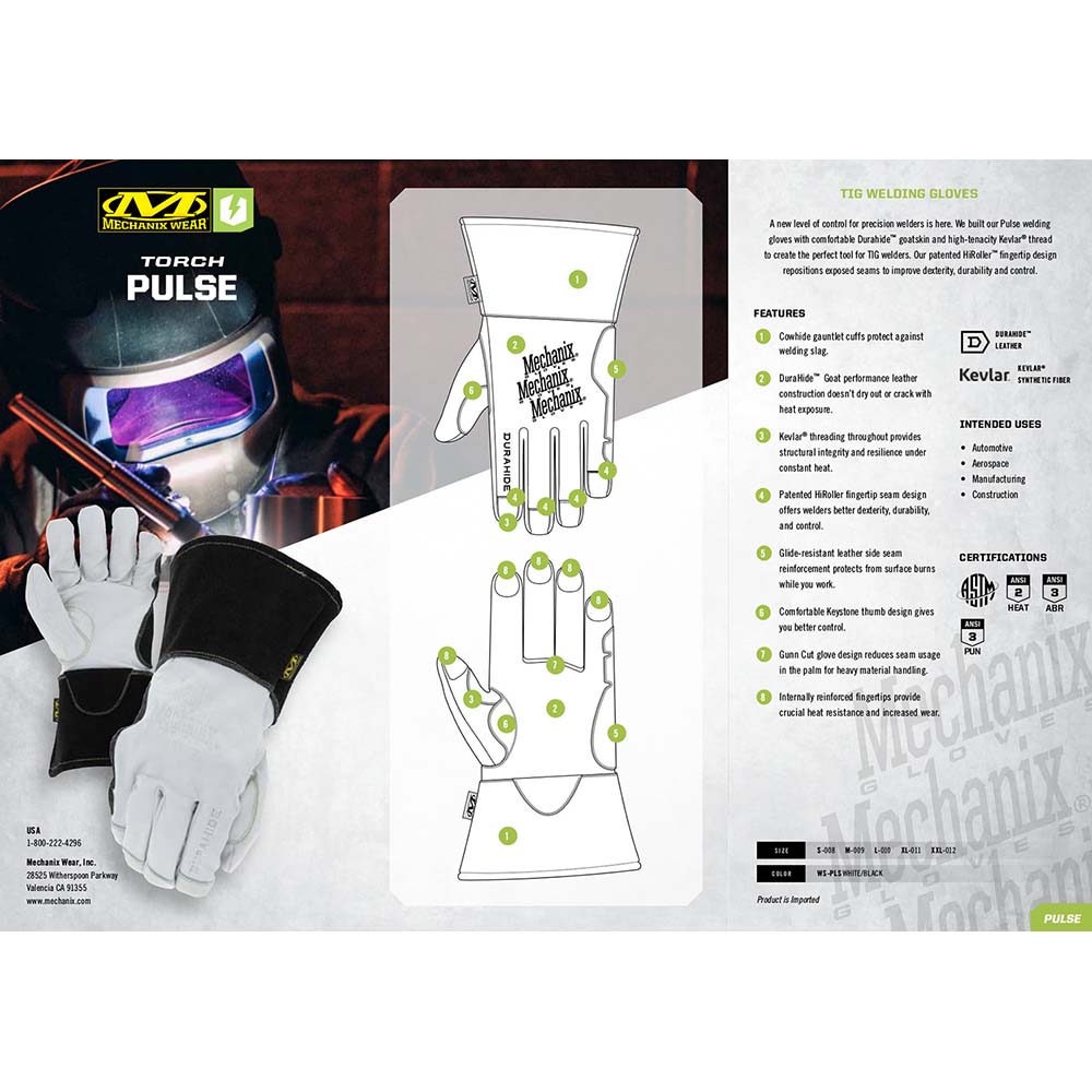 Mechanix Wear - Welding Gloves: Mechanix Wear Size X-Large, Leather ...