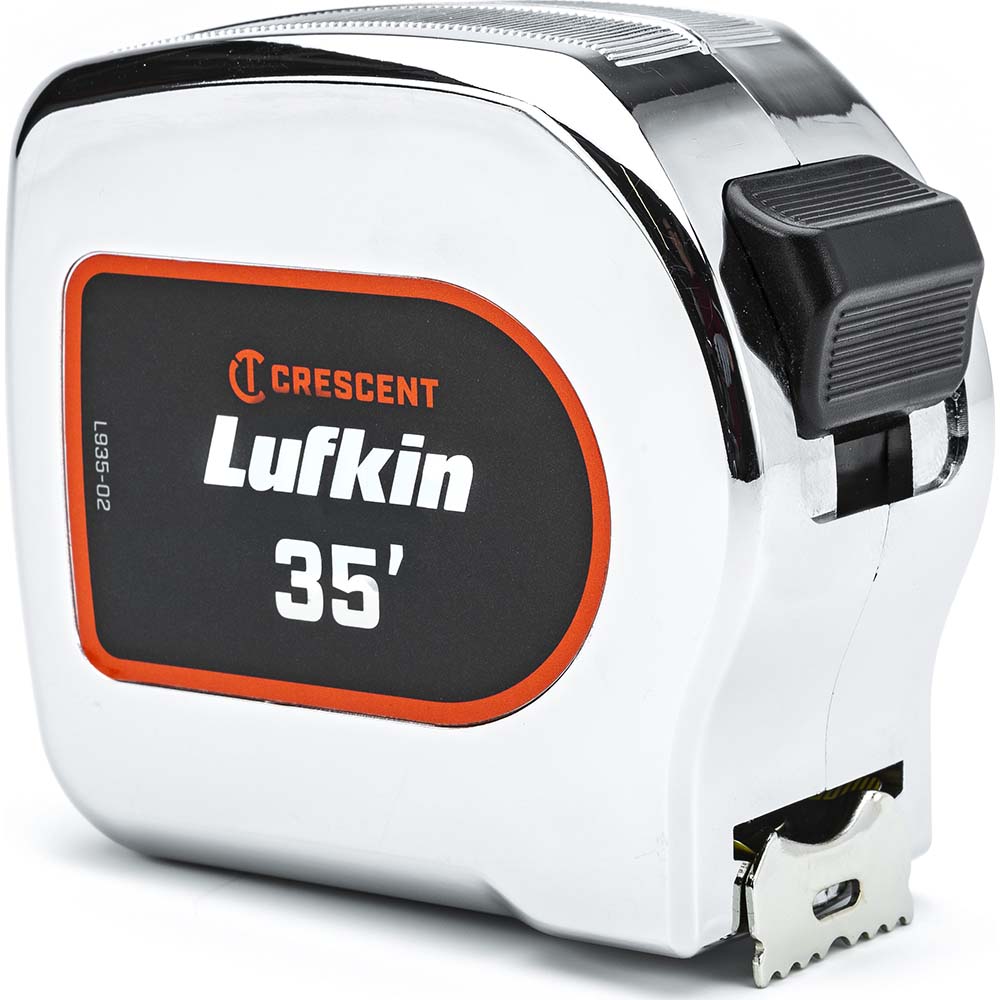 Lufkin - Tape Measure: 35' Long, 1-1/8" Width, Black & Yellow Blade ...