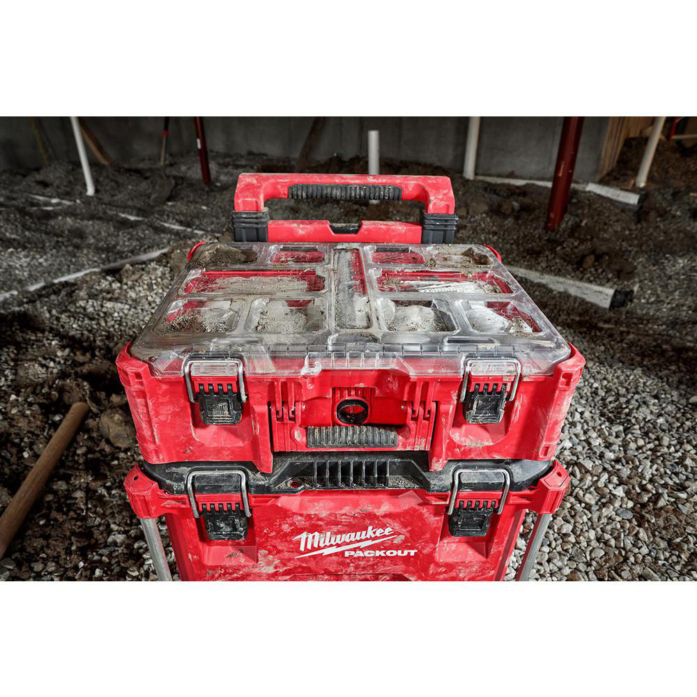 Milwaukee Tool - 6COMPRT 50LB CAP RED PACKOUT DEEP ORGANIZER | MSC Direct