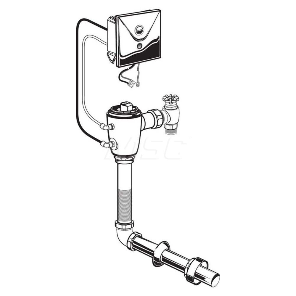 American Standard - 1.6GPF 1"PIPE HRDWRD CONCLD FLR MNT TOILET VLV ...