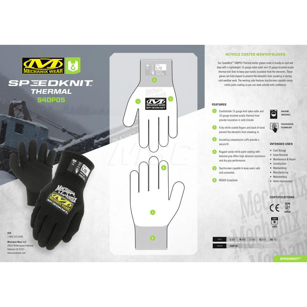 Mechanix Wear - Field Work Gloves: Mechanix Wear SPEEDKNIT™ THERMAL ...