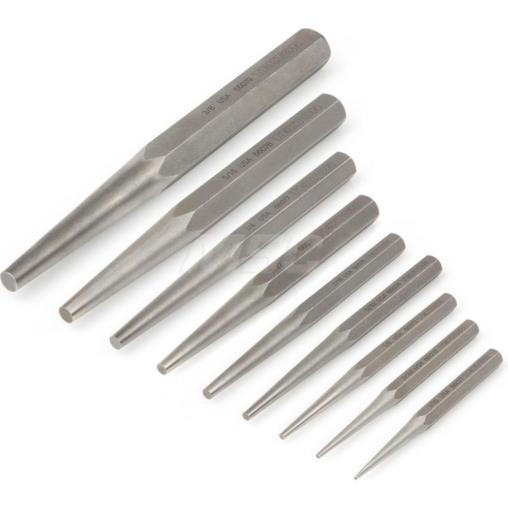 Tekton - Solid Punch Set, 9-Piece (1/6-3/8 in.) | MSC Industrial Supply Co.