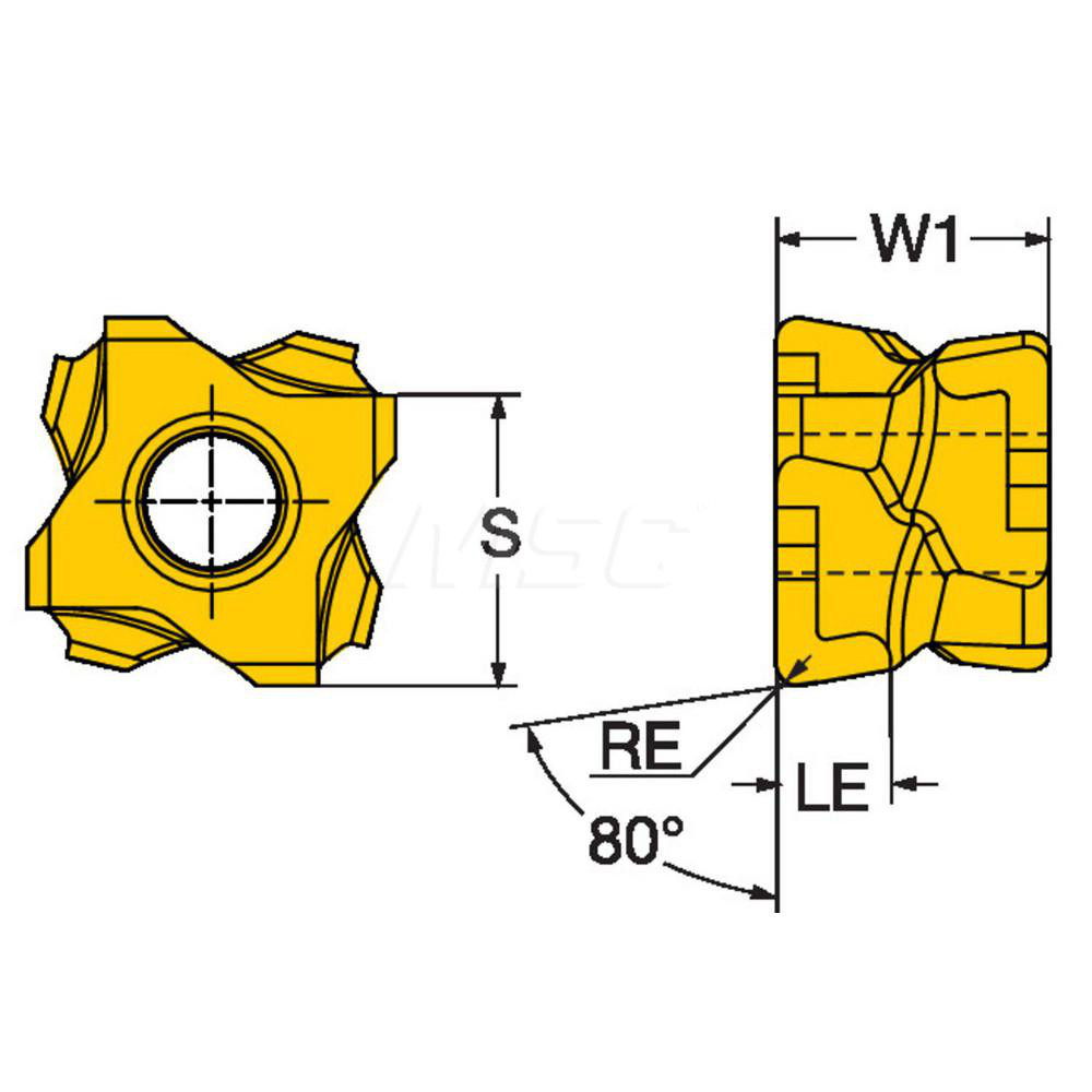 Sandvik Coromant - Turning Insert: 3-80-101108-8-M5 4415, Carbide | MSC ...
