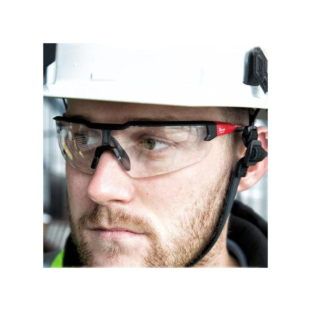 Milwaukee Tool - Safety Glasses: Scratch-Resistant, Plastic, Clear ...