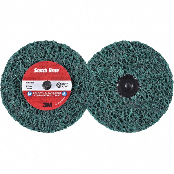 3M - Deburring Disc: 4" Dia, 1" Hole, Extra Coarse Grade, Aluminum ...