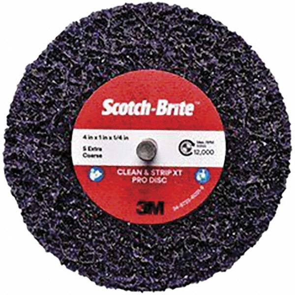 3M - Deburring Disc: 4" Dia, 1/4" Hole, Extra Coarse Grade, Silicon ...