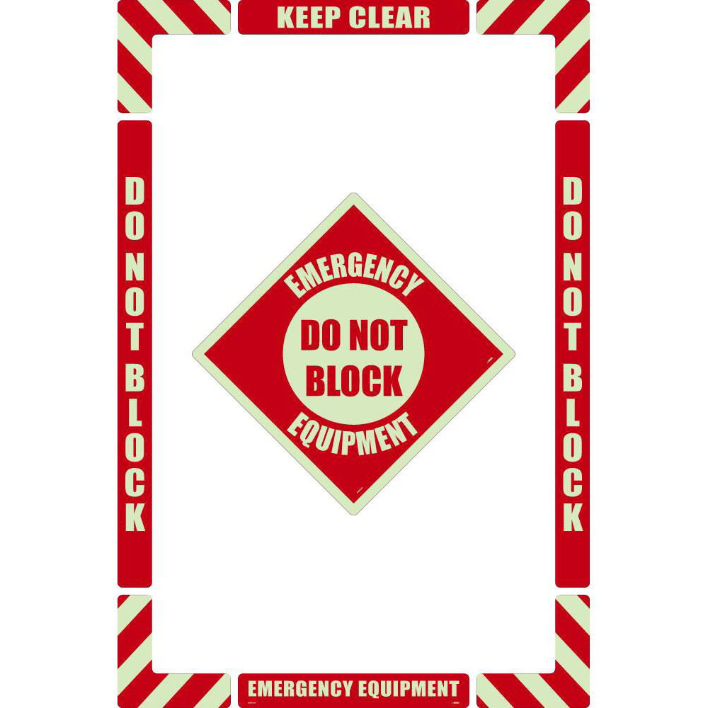 AccuformNMC - Accident Prevention Adhesive Backed Floor Sign: Rectangle ...