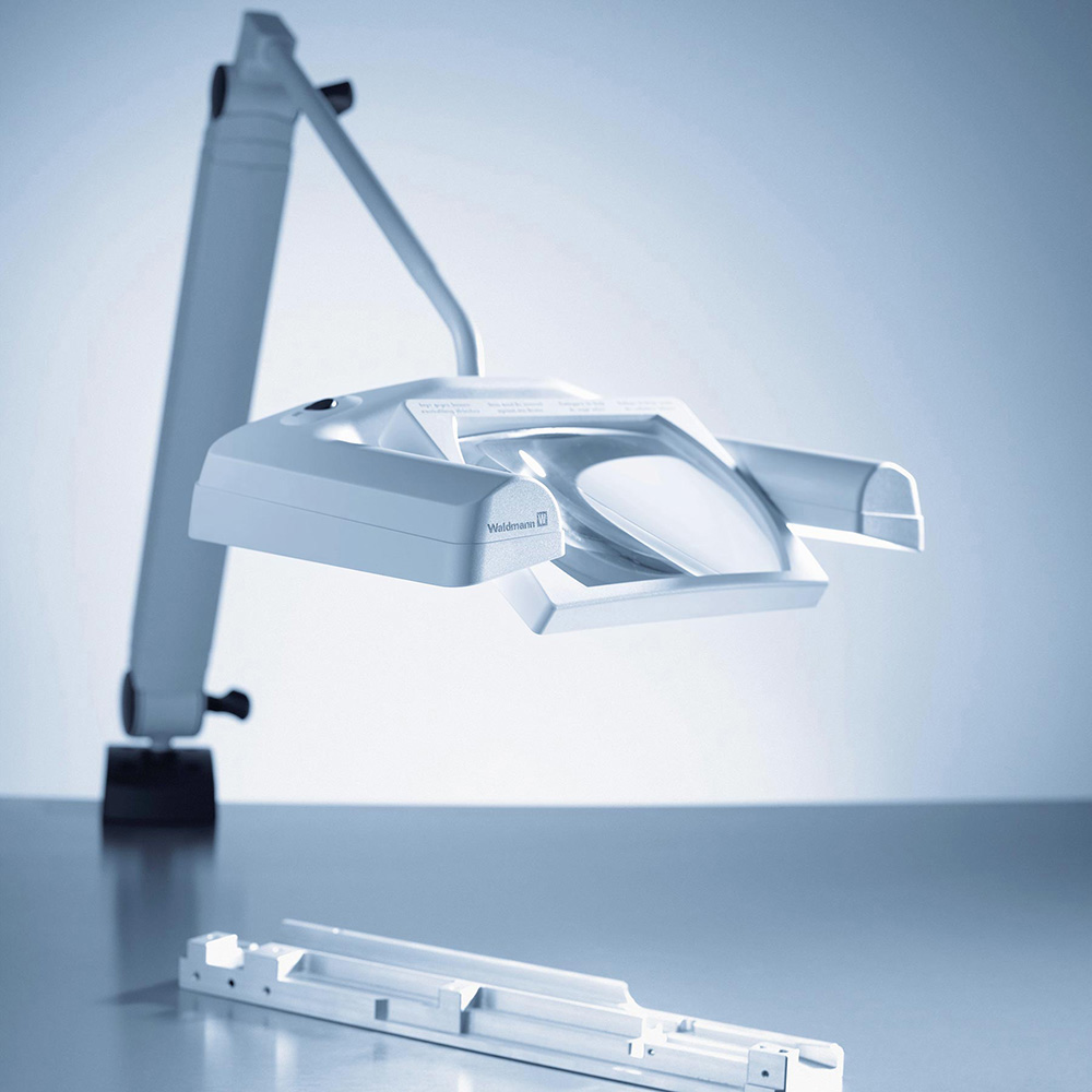 Waldmann Lighting - Task Light: LED, 38.6" Reach, Articulated Arm, C ...