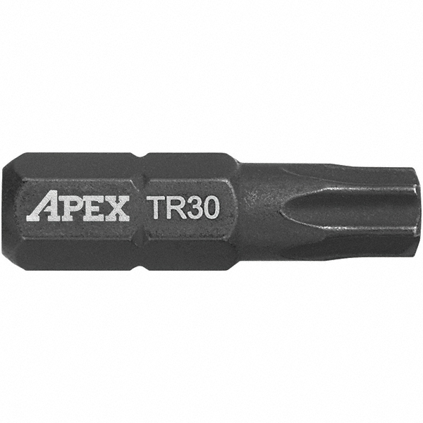 Apex - 1/4" Drive T30 Tamperproof Torx Screwdriver Bit - 11141421 - MSC ...