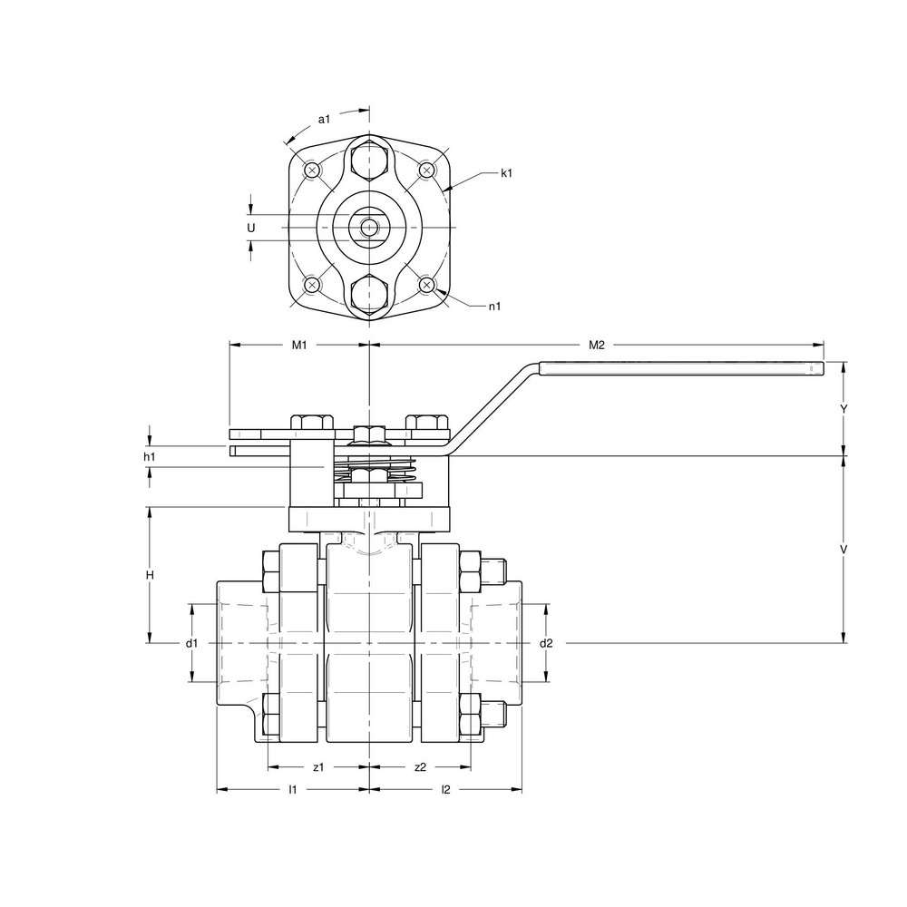 Apollo® - Manual Ball Valve: 1" Pipe, Full Port, Hastelloy C | MSC Direct