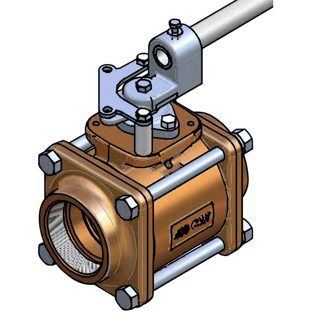 Apollo® - Manual Ball Valve: 3" Pipe, Full Port, Bronze | MSC Direct