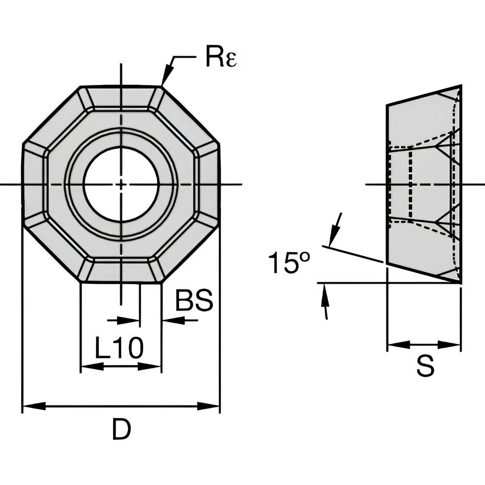 Kennametal - Milling Insert: ANSI ODMT040408EN41, ISO ODMT040408EN41 ...