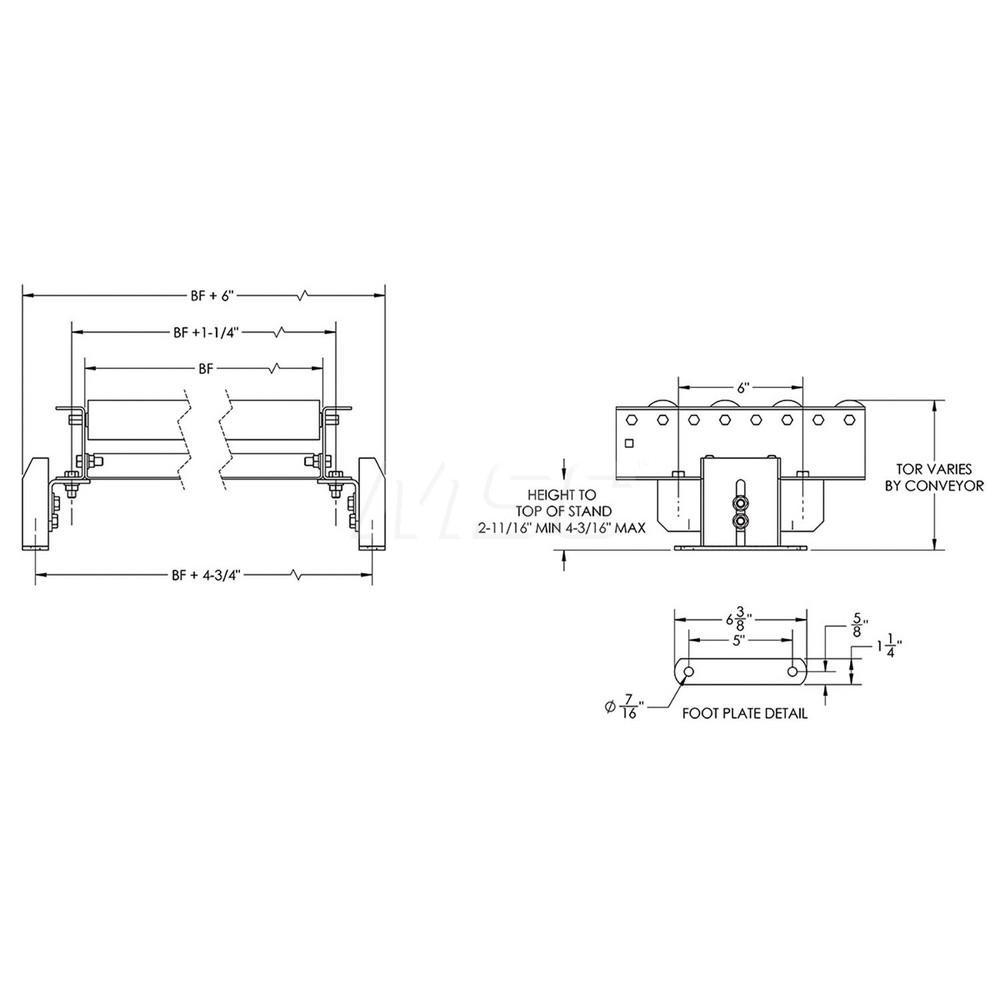 Ashland Conveyor - Conveyor Accessories: Type: H-Stand; Material: Steel ...