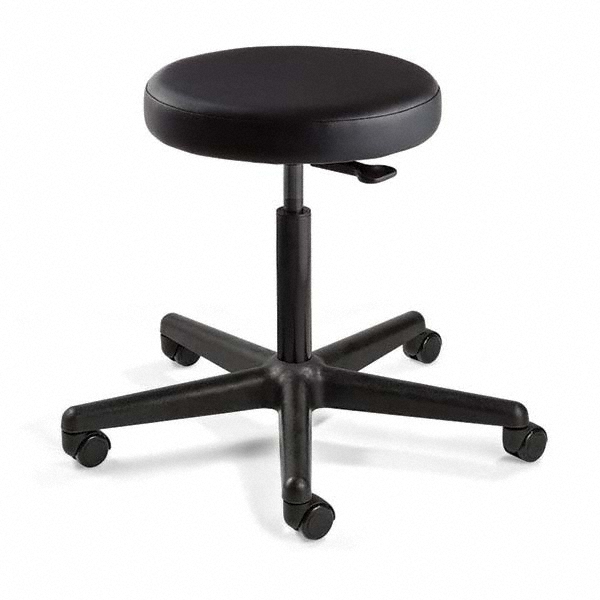 Bevco - Adjustable Backless Stool: Vinyl, 16" Seat Width, 16" Seat ...