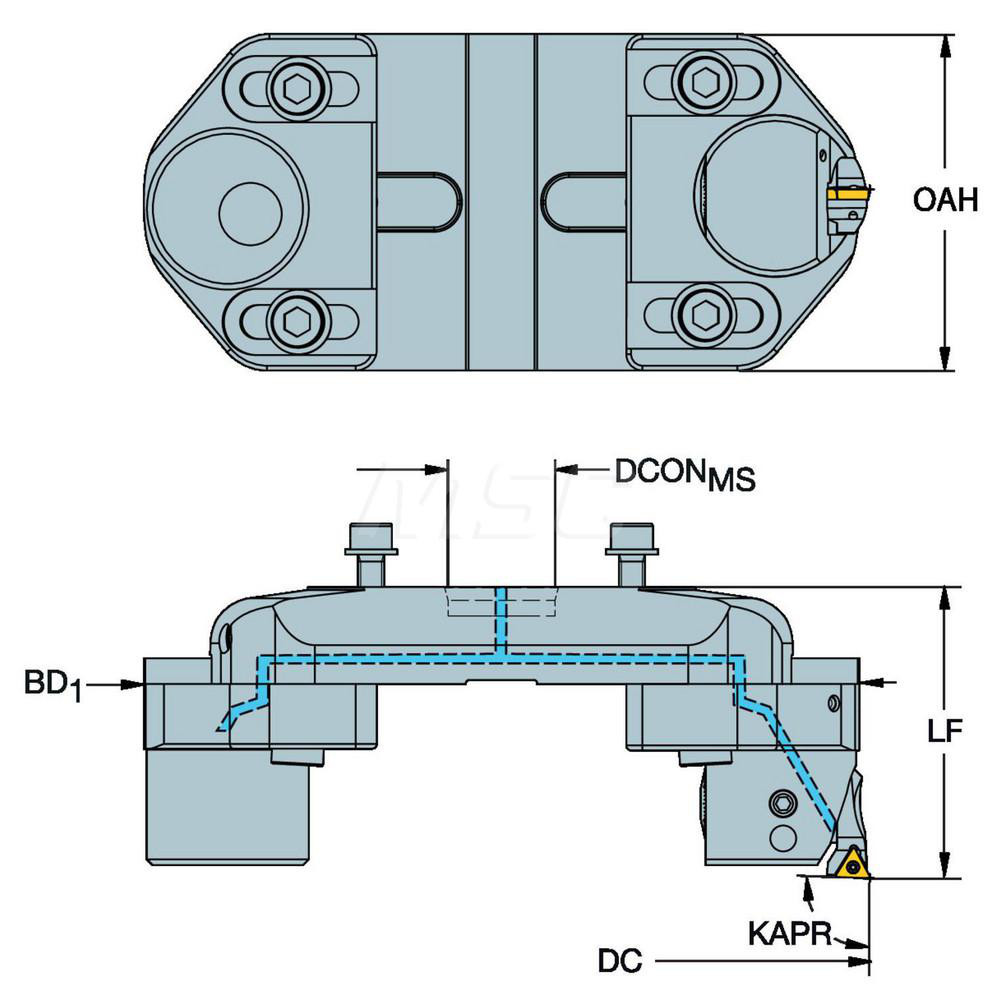 Sandvik Coromant - Modular Boring Head: 207.65 mm Max Dia, Neutral ...