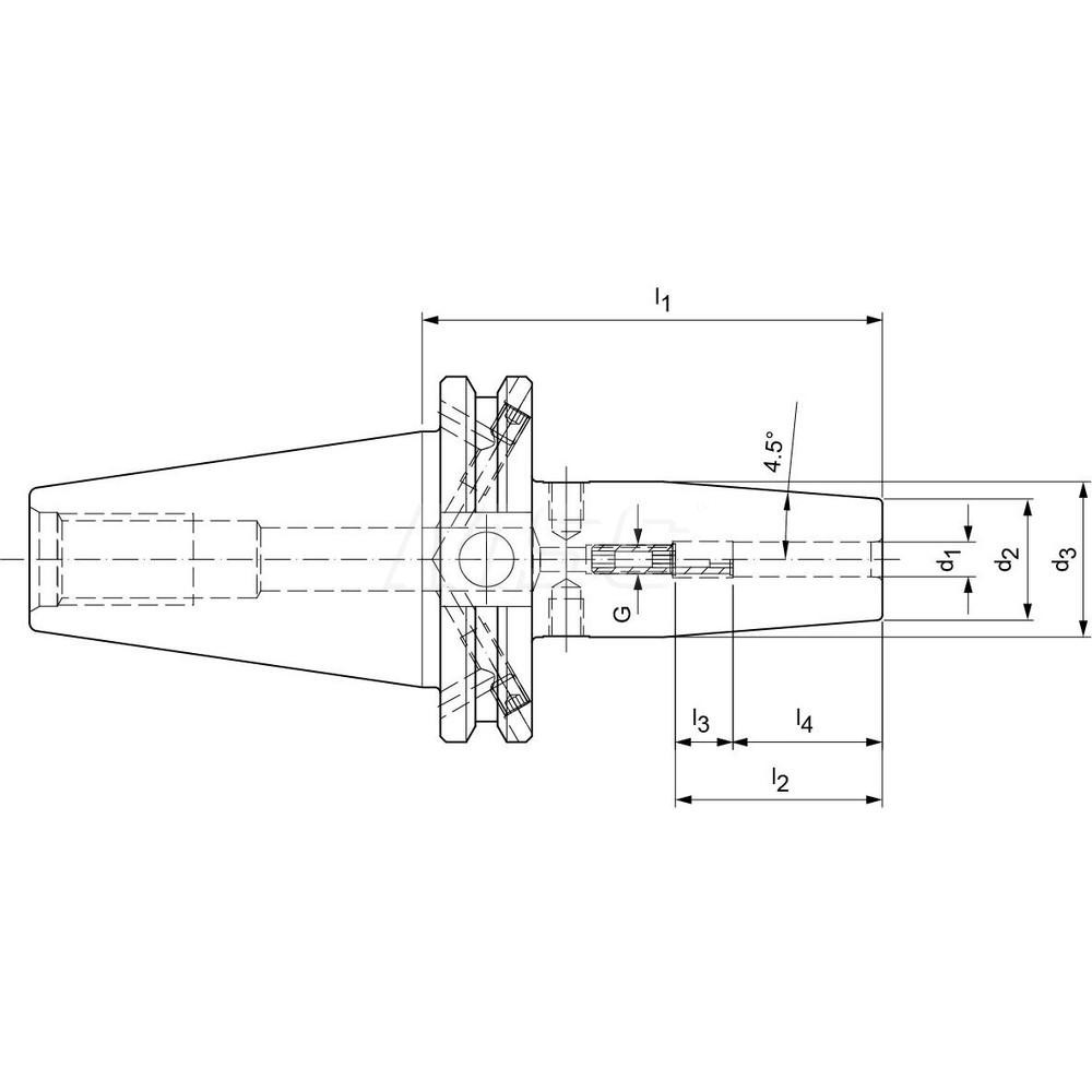 Mapal - Shrink-Fit Tool Holder & Adapter: CAT50 Taper Shank, 0.3149 ...